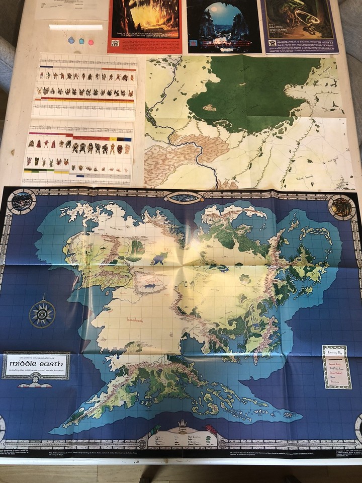 Middle Earth Role Playing Game BOX SET 8100 + MAP 2100 MERP ICE LOT ...