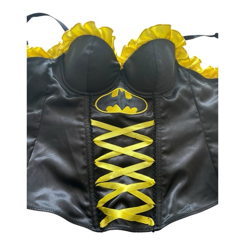 Underboss Women’s Batman Corset Small Black Yellow Adjustable Sexy ...