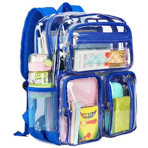 Clear Backpack for School - Heavy Duty See Through Bookbag for Girls ...