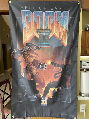 Doom II Hell On Earth 5ft Flag PC 1994 id Software Banner Poster 2 | eBay