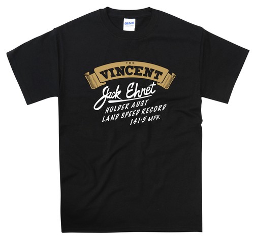 Vincent Black Lightning Jack Ehret Tribute T Shirt Classic Biker Speed ...
