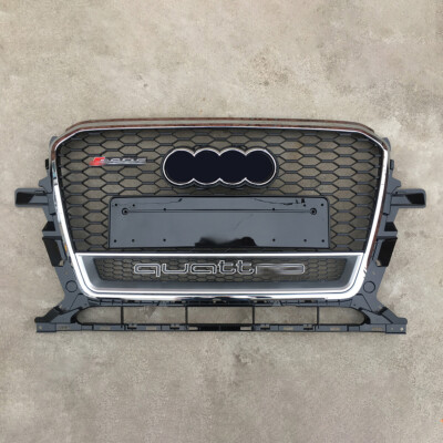 2013-2018 Audi Q5 SQ5 RSQ5 Style Chrome Ring Honeycomb Front Bumper ...