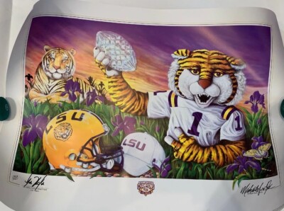 “Wild Thing” LSU 2007 National Champions Signed Les Miles&Michael Hunt ...