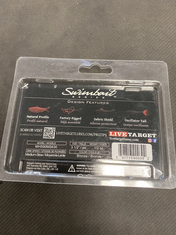 Live Target Swimbait series Menhaden/Alose Tyran MHS90MS630! Free ...