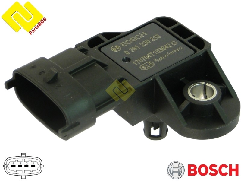 BOSCH 0261230299 INTAKE MANIFOLD PRESSURE SENSOR MAP 0261230333,1751185 ...