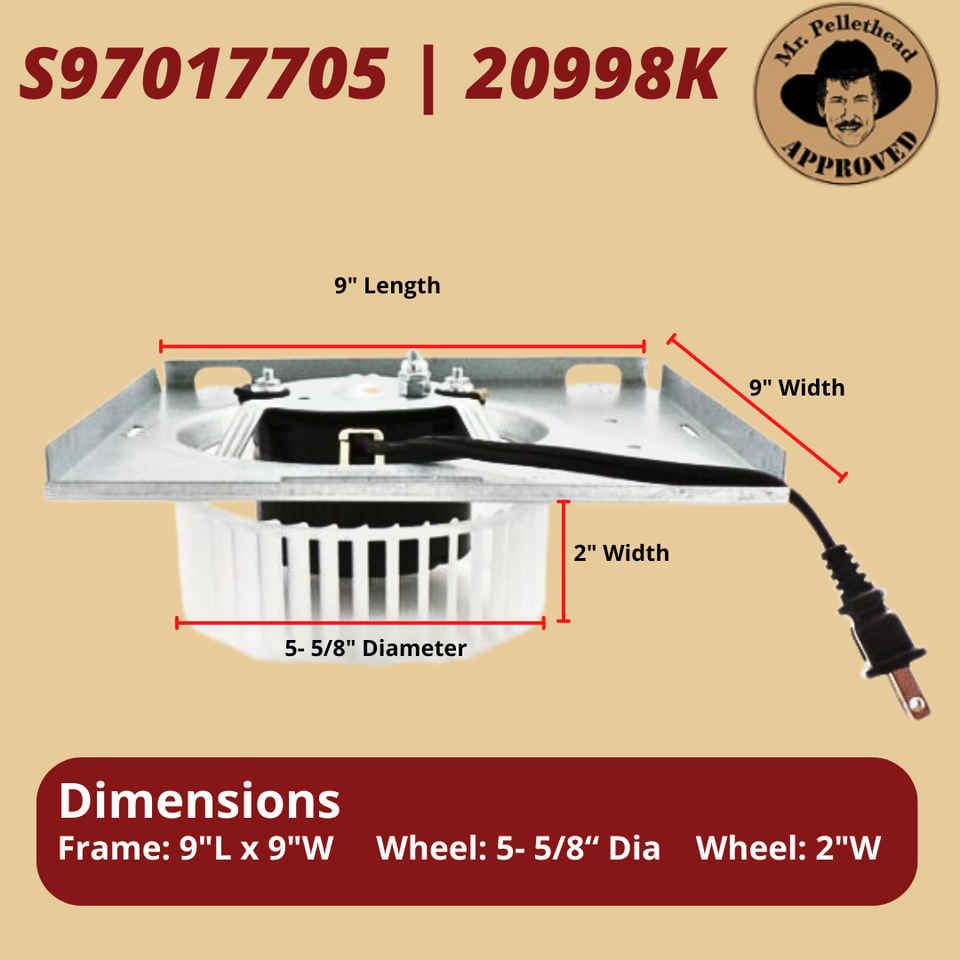 Pellethead Broan Nutone S97017705 Ventilation Fan Motor Assembly ...