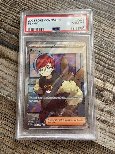 2023 Pokemon Penny 239/198 Ultra Rare Full Art Scarlet & Violet PSA 10 ...
