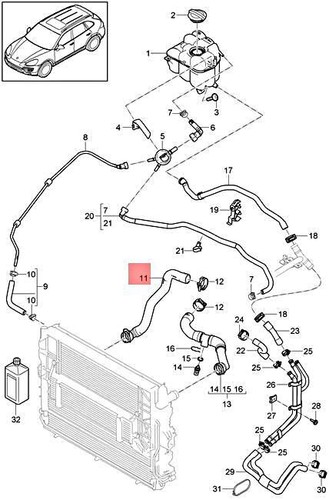 Genuine PORSCHE Coolant Hose Feed 95810640200 | eBay
