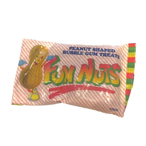 Bubble Gum FUN NUTS Peanut Shaped Treats Sealed 1990s Parody Food ...