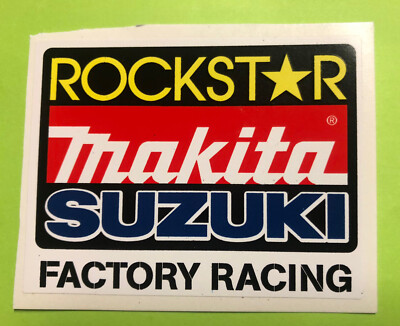 Rockstar/Makita/Suzuki factory racing sticker decal. 3”x2.5 ...