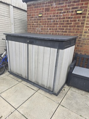 Large Keter Store Garden Storage Box, XXL Shed, Outdoor Bike shed | eBay UK