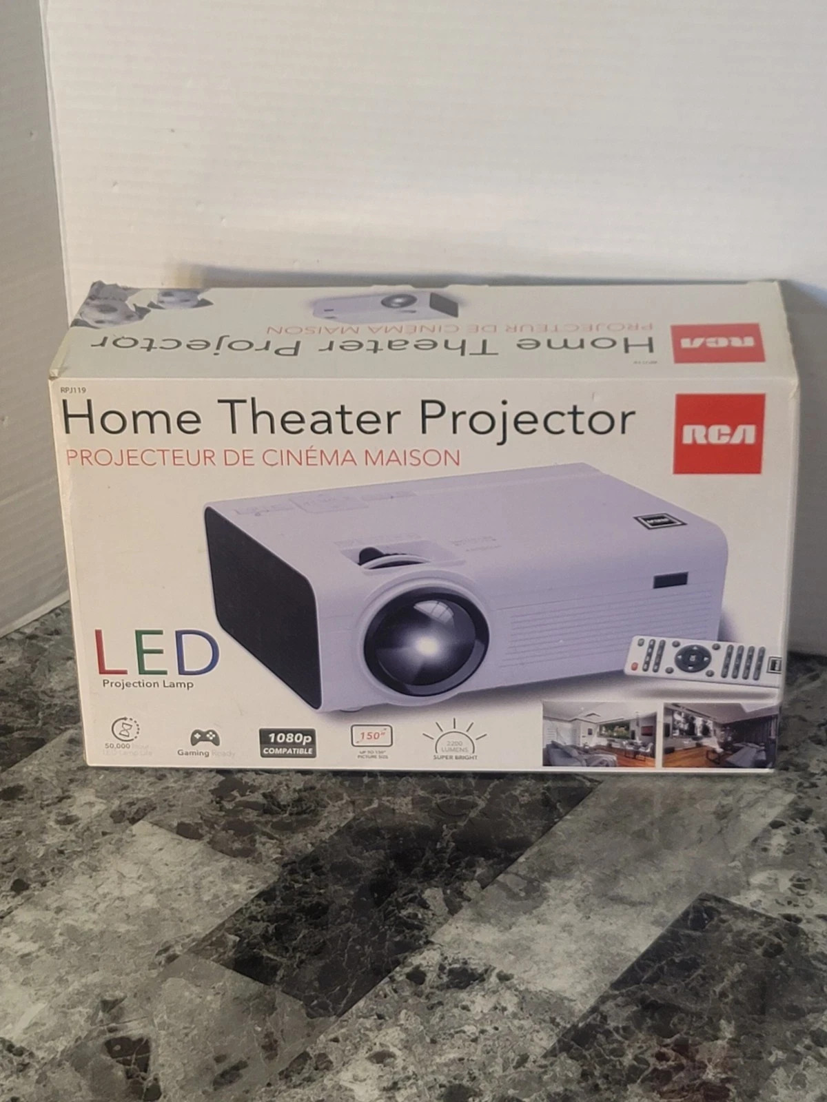 RCA RPJ119 WVGA 150 in. Home Video Projector 1080P White SON ...