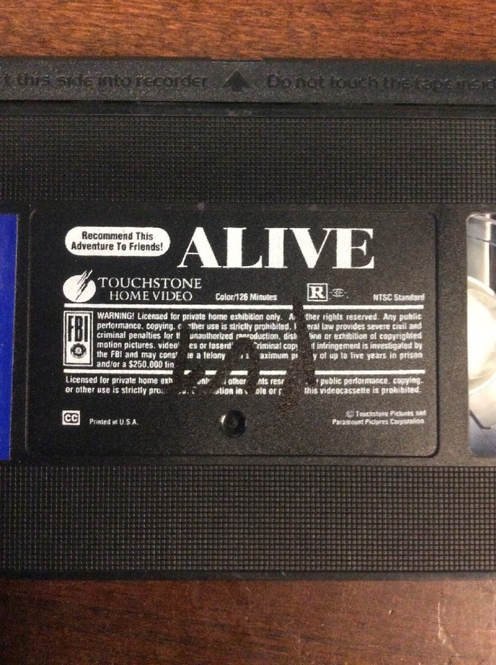 Alive (VHS, 1993) MediaGnu 717951596031| eBay