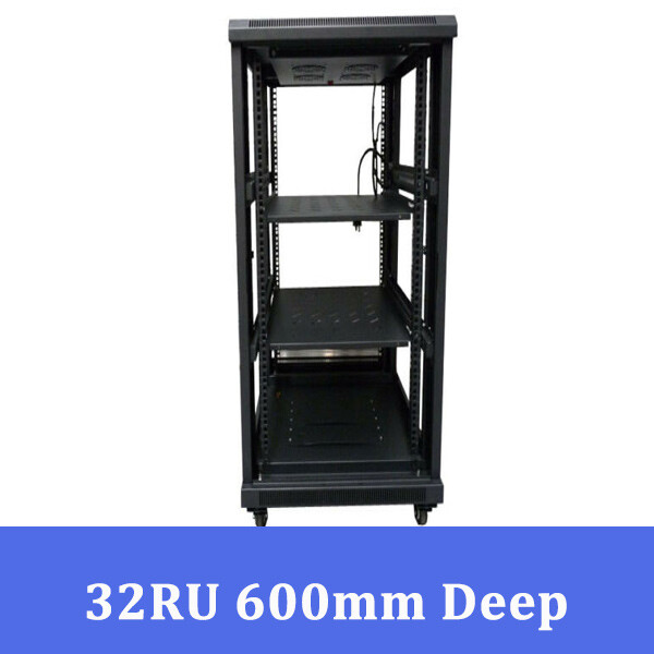 32RU 32U 19" 19 Inch 600MM DEPTH NETWORK SERVER COMMS DATA RACK CABINET ...