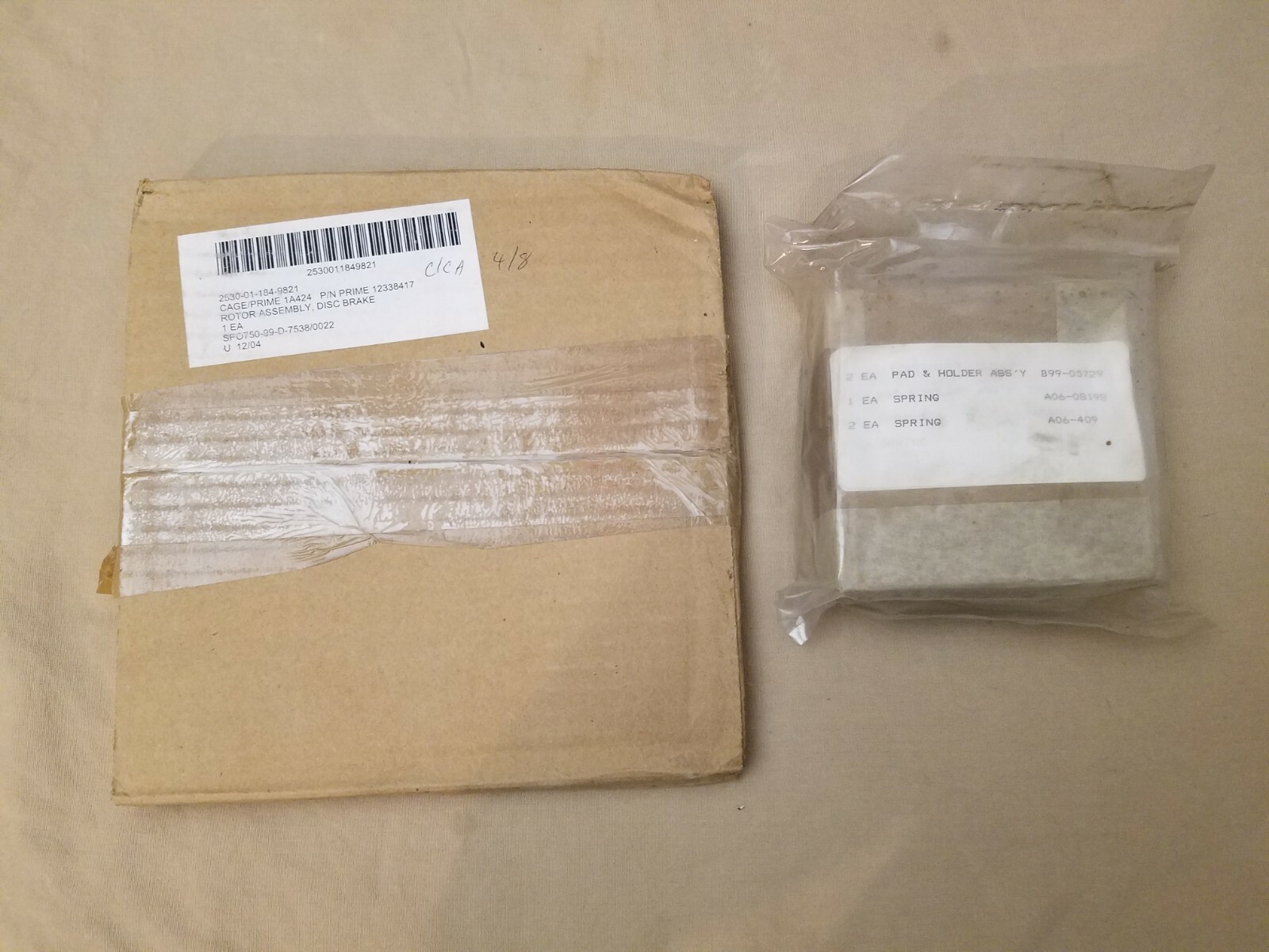 M998 HMMWV Parking Hand Brake Rotor Kit 12338417 H1 Humvee Emergency | eBay