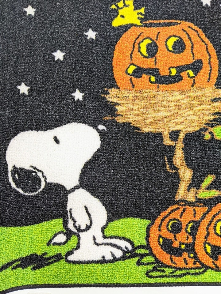Peanuts Snoopy Jack O Lantern Fall Pumpkins Accent Rug 20"×32" HAPPY ...