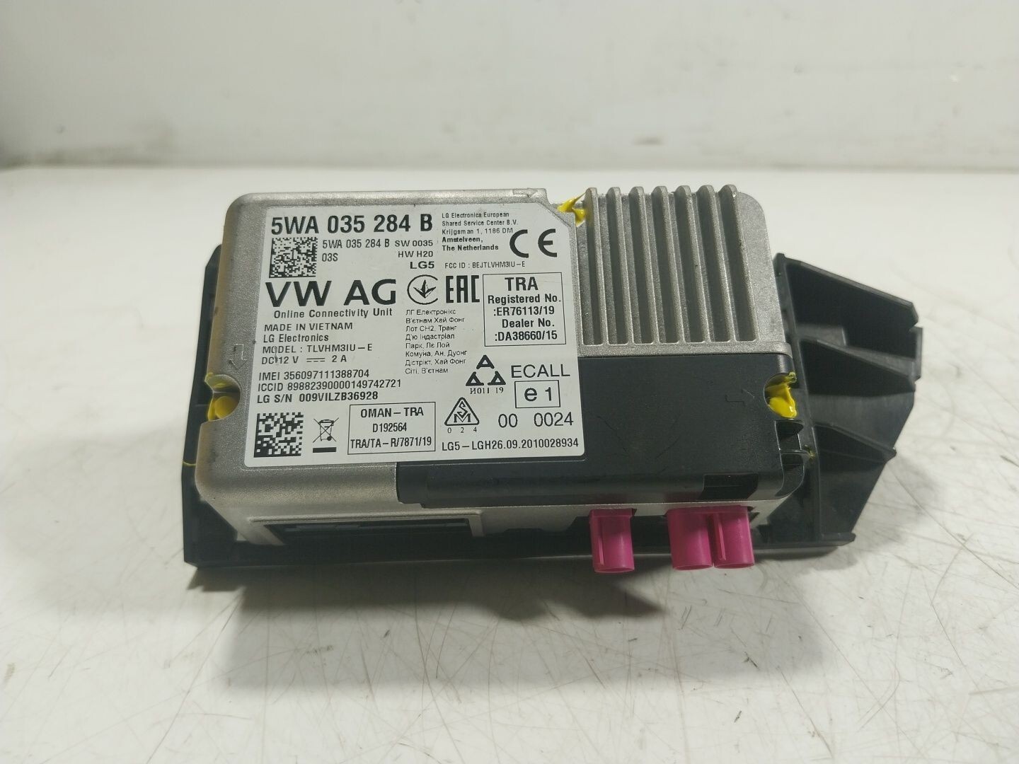 5WA035284B ELEKTRONISCHES MODUL / 5WA035284B / 17377403 FÜR SEAT ATECA ...