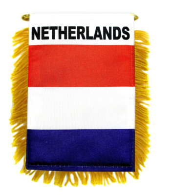 1 Dozen Netherlands Mini Banner Flag 4x6in Rear view Mirror Flag | eBay