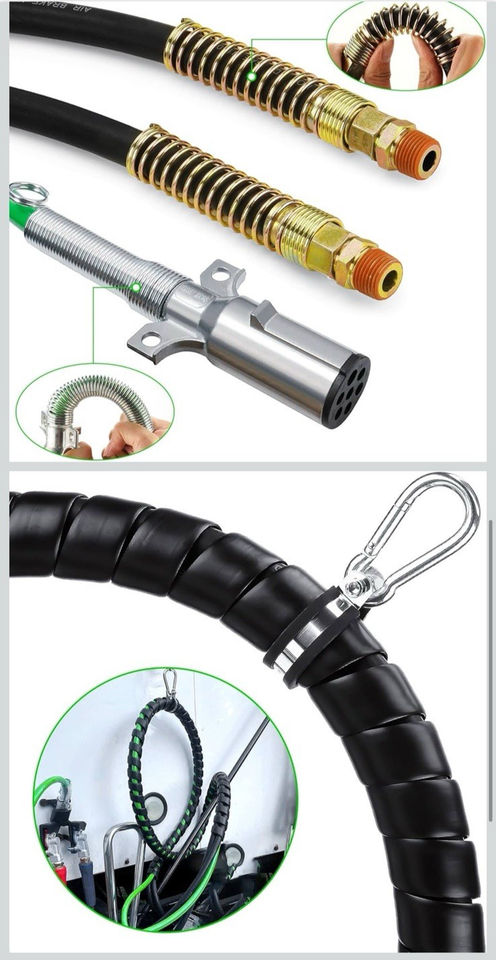 ANLULOAD 15ft 3 in 1 ABS Air Brake Lines 7 Way Air Power LineAir Line ...