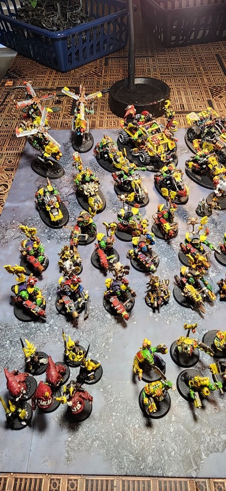 Warhammer 40k Ork Army - PRO PAINTED - Bad Moonz Pirate Theme - 100 ...