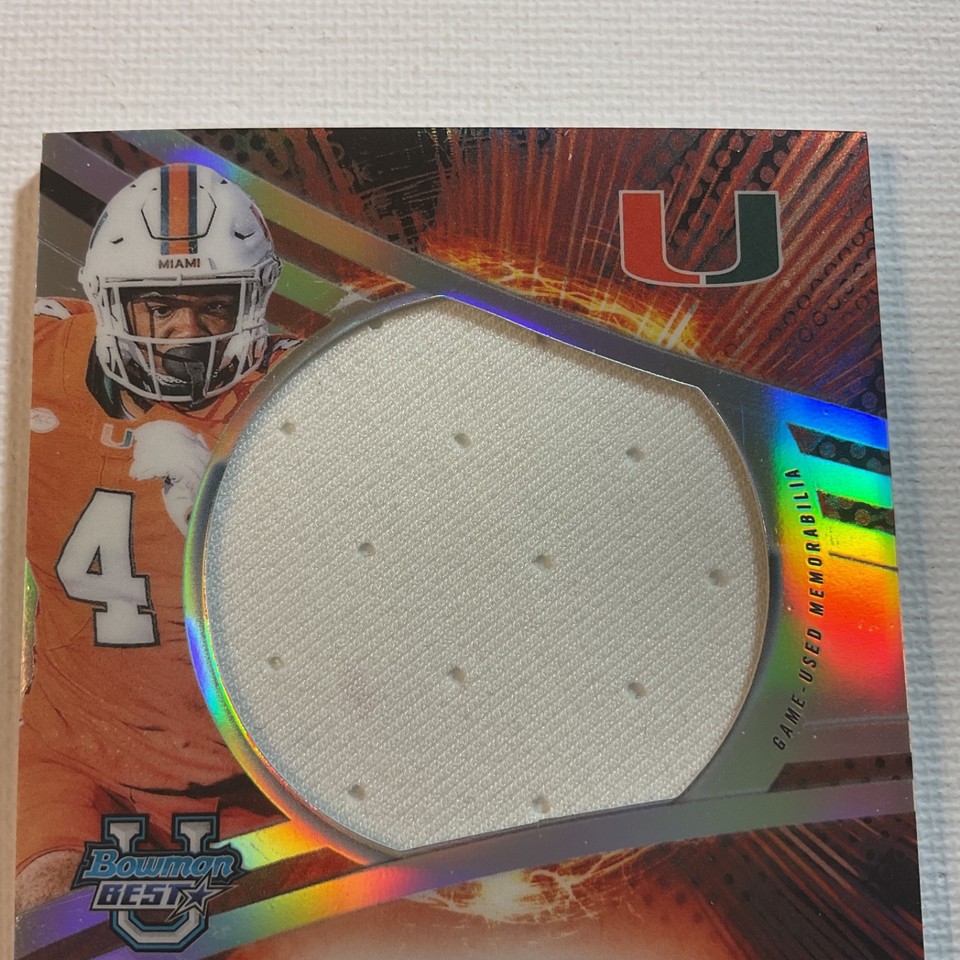 2025 Bowman's Best U Mark Fletcher Jr. GU Jersey Refractor Auto Relic ...