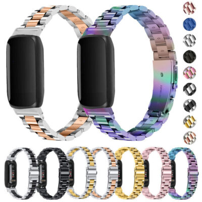 For Fitbit inspire 3 Watch Band Stainless Steel Metal Strap Wristband ...