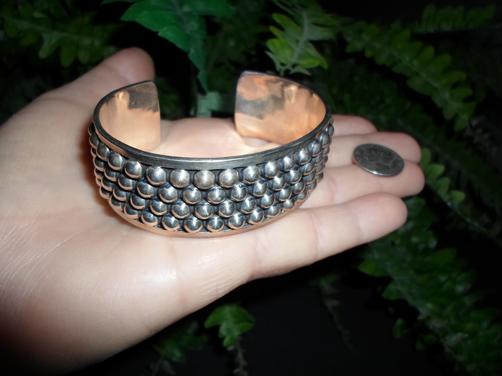 Vintage Sterling silver - ball bead - wide CUFF BRACELET - Mexico - 48 grams | eBay