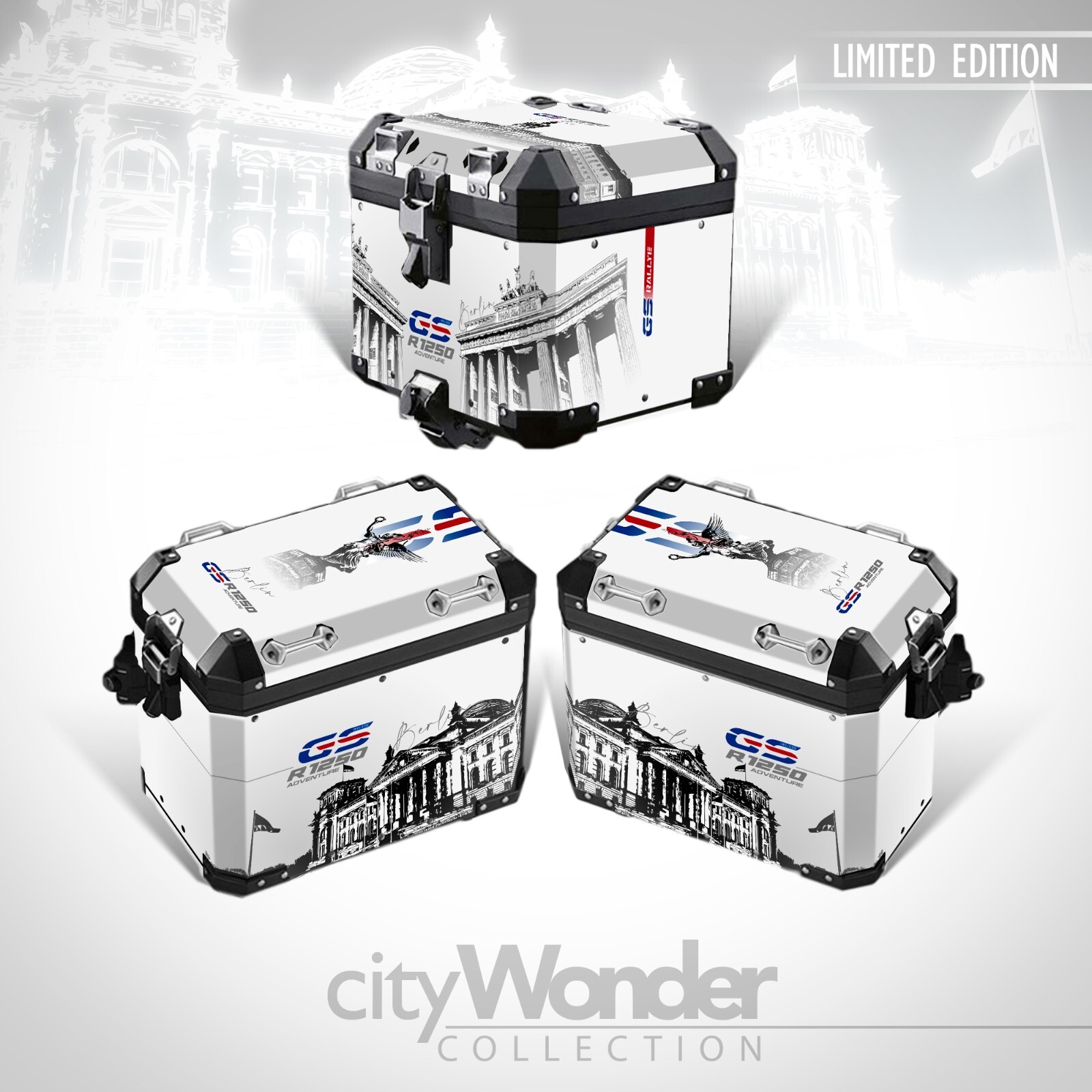 Stickers Kit Suitcases Alu 2° Model for BMW R1250GS Adv Rallye Berlin ...