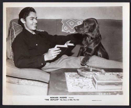 Jack Buetel and dog THE OUTLAW Howard Hughes film ORIG PHOTO handsome ...