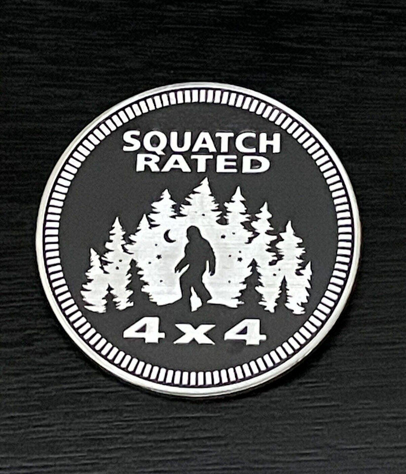 Squatch Rated 4X4 Fender Badge Automotive Bigfoot Emblem | eBay