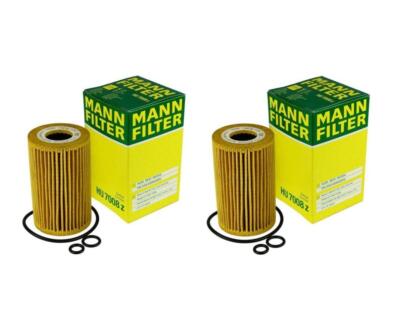 Pair Set of 2 Engine Oil Filters Mann HU7008Z For VW Passat 2.0 L4 ...