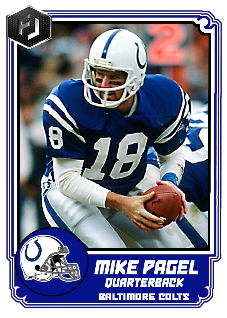 ACEO MIKE PAGEL BALTIMORE COLTS CUSTOM HAND MADE ART CARD | eBay