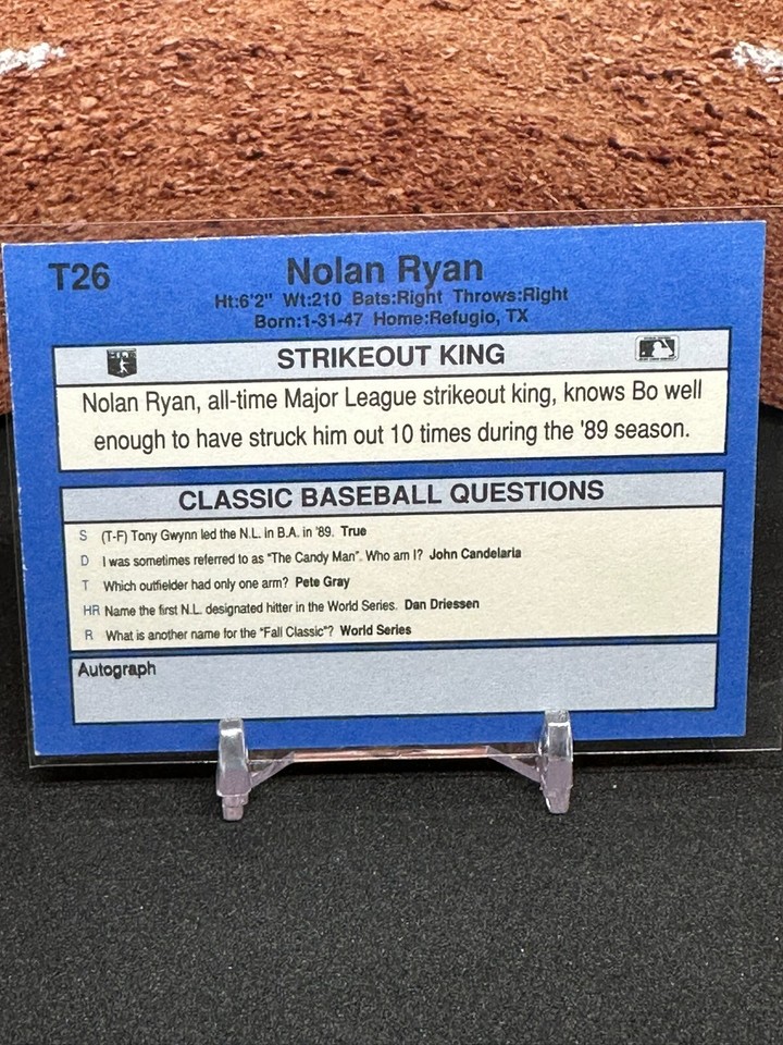 1990 Classic Update Pink Travel Edition - #T26 Nolan Ryan - Nolan Knows ...
