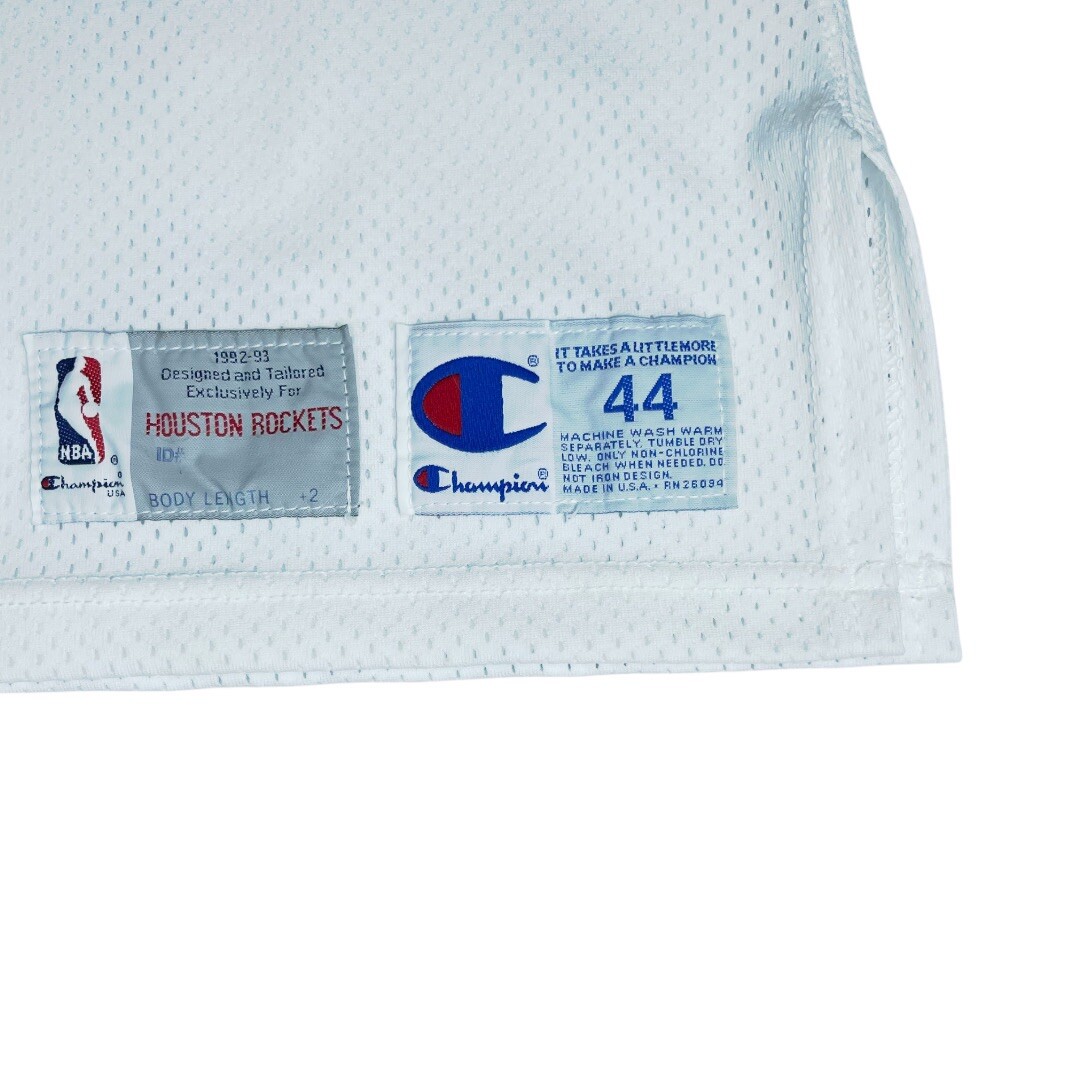 Vtg 1992-93 rare houston rockets #10 teagle game worn champion jersey ...