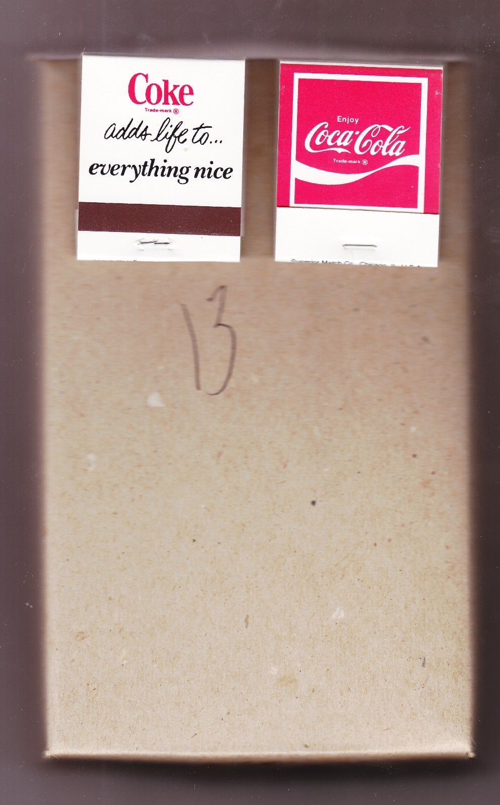 COCA-COLA MATCHES BOX OF FIFTY COKE ADDS LIFE TO EVERYTHING NICE #13 | eBay