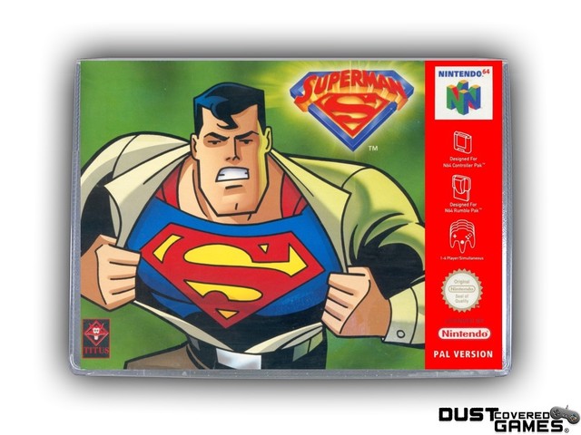Superman 64 N64 Nintendo 64 Game Case Box Cover Brand New Professional ...