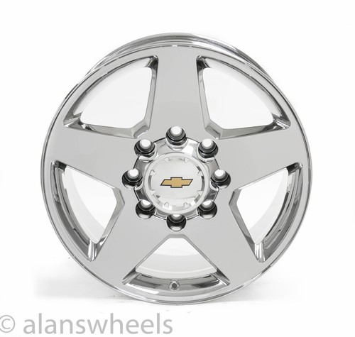 Chevy Silverado HD 2500 3500 8 Lug 8x6.5" 20” Chrome Wheels Rims ...