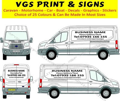 LARGE VAN VINYL LETTERING SIGN WRITING KIT TRANSIT ETC BEST ADVERTISING ...