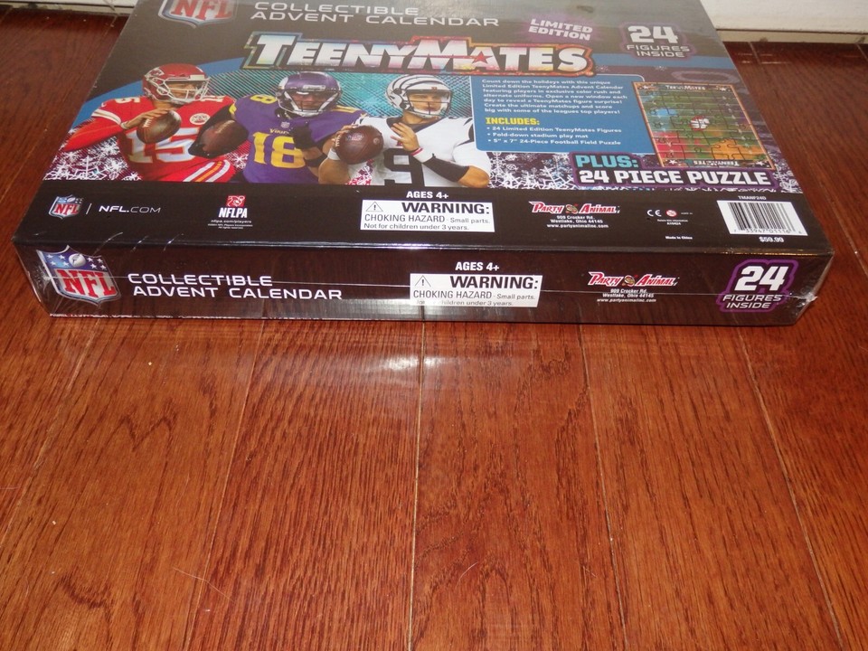 NEW Limited Edition 2024 NFL TeenyMates Advent Calendar 24 Figures ...
