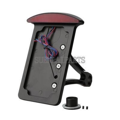 Motorcycle Side Mount License Plate Holder Bracket Brake Light For ...