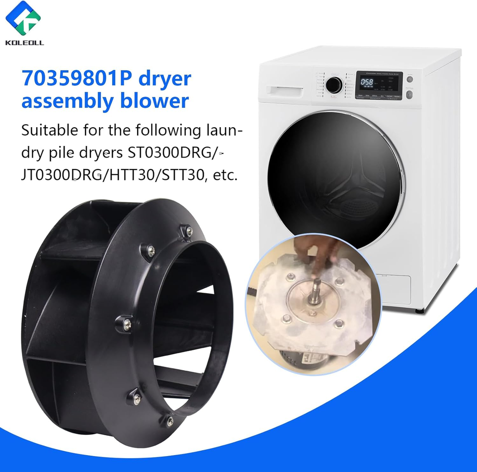 70359801P 70359801 Dryer (T30) PKG 30Lb Blower ASSY BLOWER 8.72 OD ...