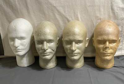 Partial-Body & Mannequin Parts - Styrofoam Head Male