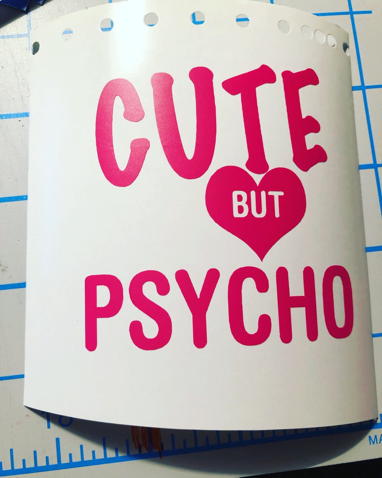 Super Cute| Cute But Psycho|Love|Crazy|Magical|Art|Vinyl|Decal|You Pick ...