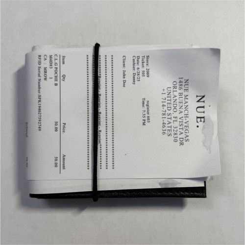 Supreme MM6 Maison Margiela receipt inspired black leather wallet | eBay