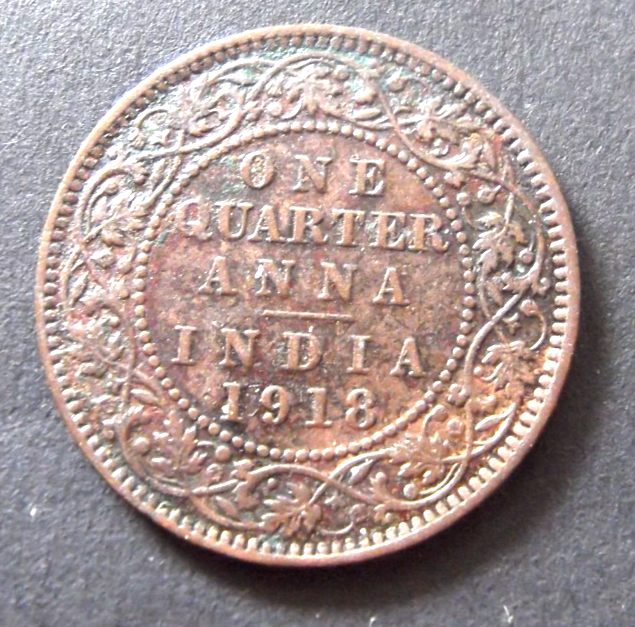 India-1918-1/4 Anna Coin-Circulated | eBay