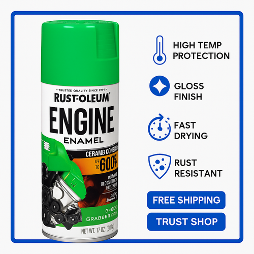 Engine Enamel Spray Paint 11oz Gloss Grabber Green High Temp Coating | eBay