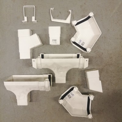 Hunter White Squareflo Guttering Fittings - Stock Clearance | eBay UK