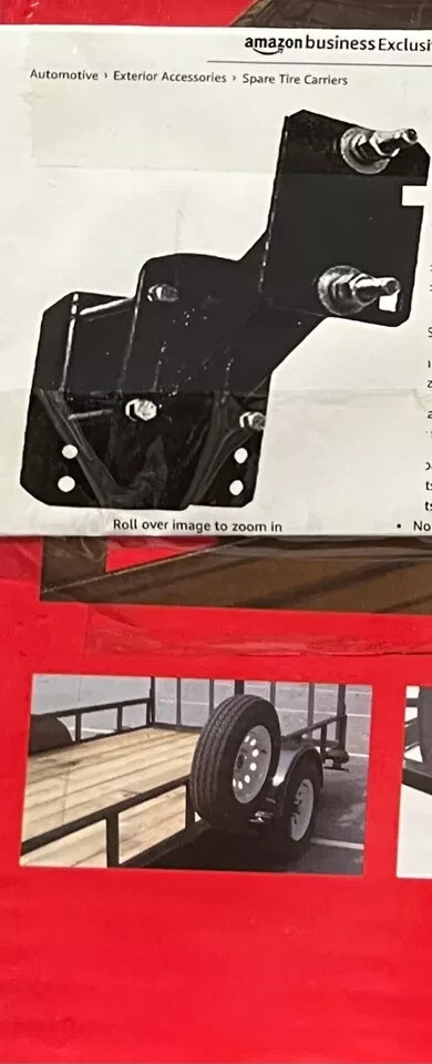 CARRY-ON TRAILER 628 SPARE TIRE CARRIER FITS 2-3/8 " PIPE TOP RAILS | eBay