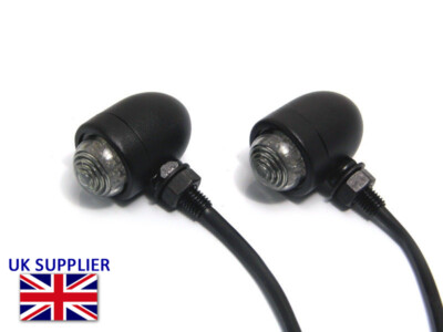 Motorcycle LED Indicators for Triumph Bonneville Thruxton Bobber BLACK ...