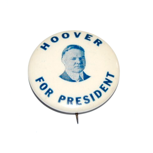 1928 HERBERT HOOVER PRESIDENT campaign pin pinback political button ...